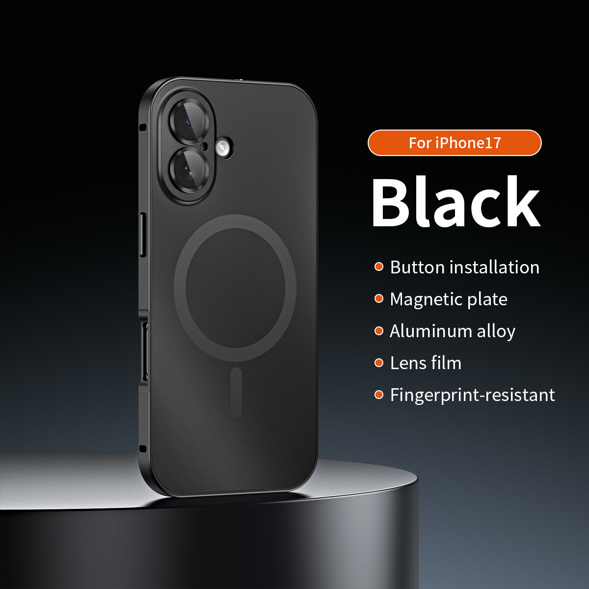 Чехол Для Apple iPhone 17 / Айфон 17, матовая поверхность, чехол-кардиомонитор, поликарбонат (PC), защита камеры, ударопрочный, усиленные углы, Apple, Apple iPhone 17, black,