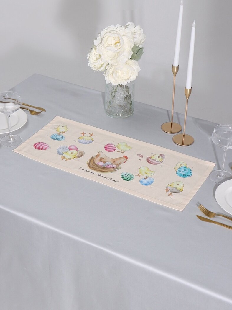 Дорожка на стол Этель «Светлой пасхи» 30х70 см, 100% хлопок, саржа 190 гр/м2