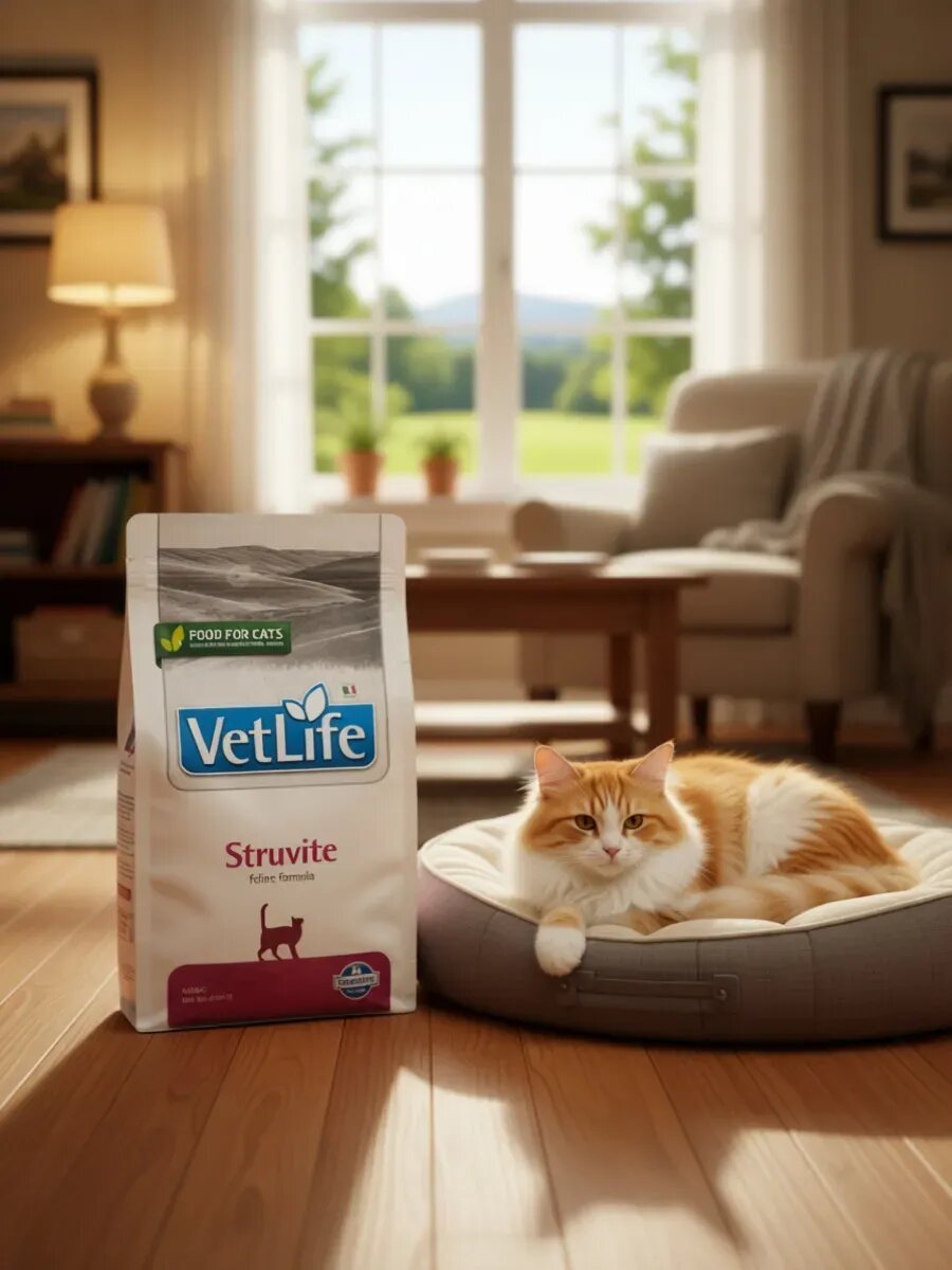VET LIFE STRUVITE для кошек (раств. струвит. уролитов), 0,4 кг