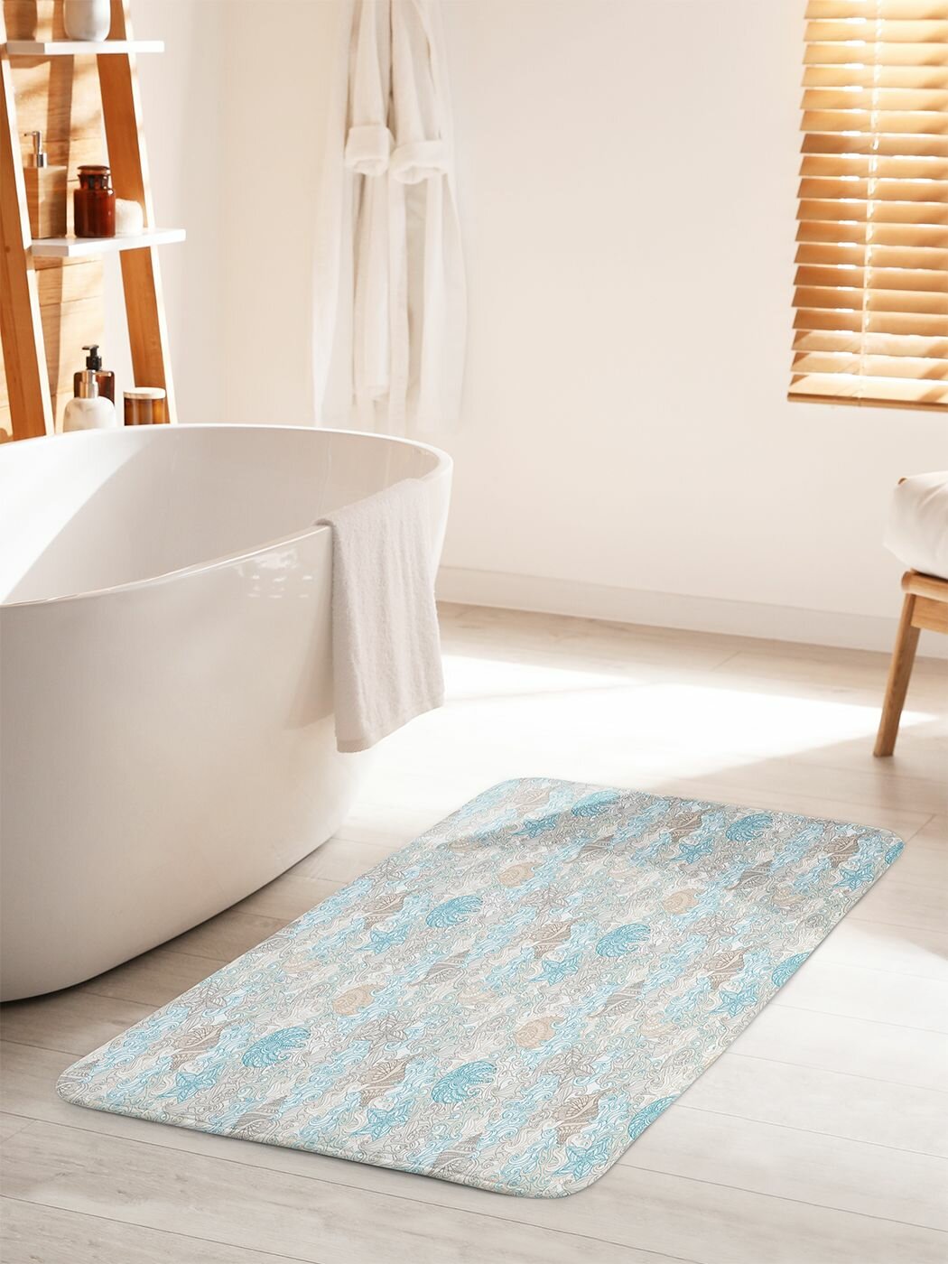 Коврик для ванной комнаты и туалета противоскользящий "Размытая яркая абстракция" 60х100 см, JoyArty