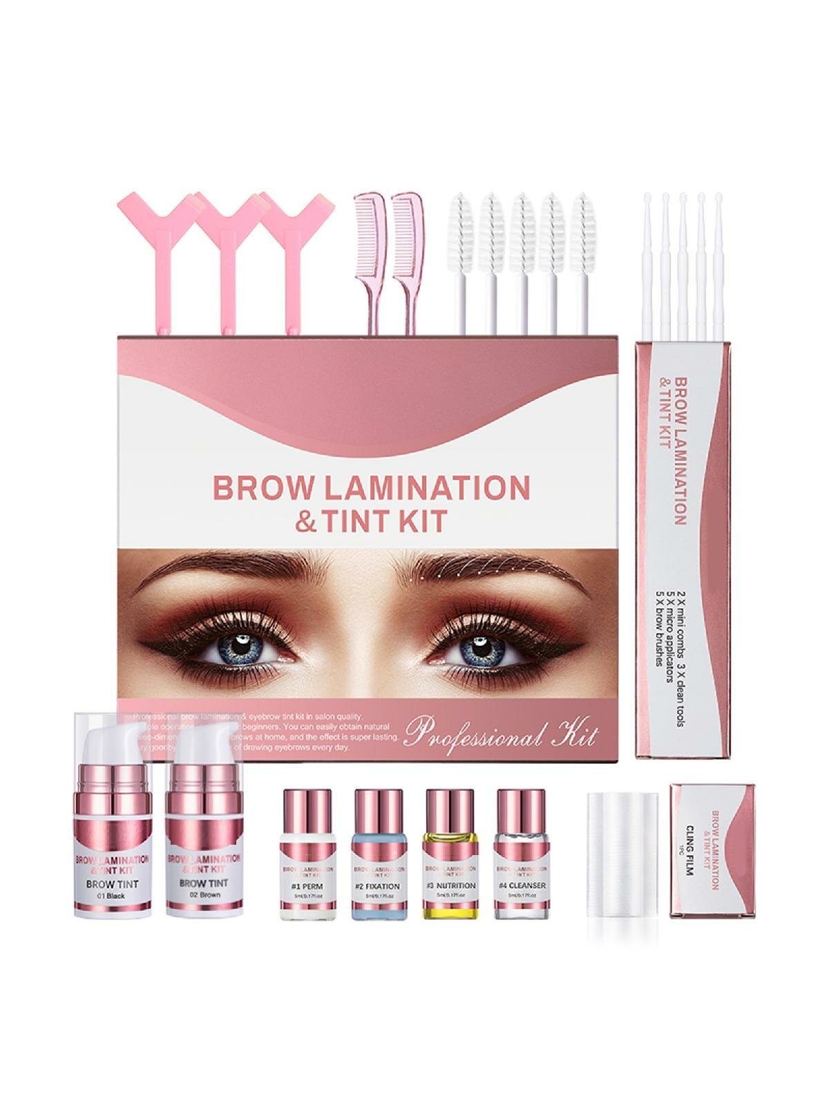 Средство для укладки бровей, химическая завивка, окрашивание, интегрированный набор для бровей