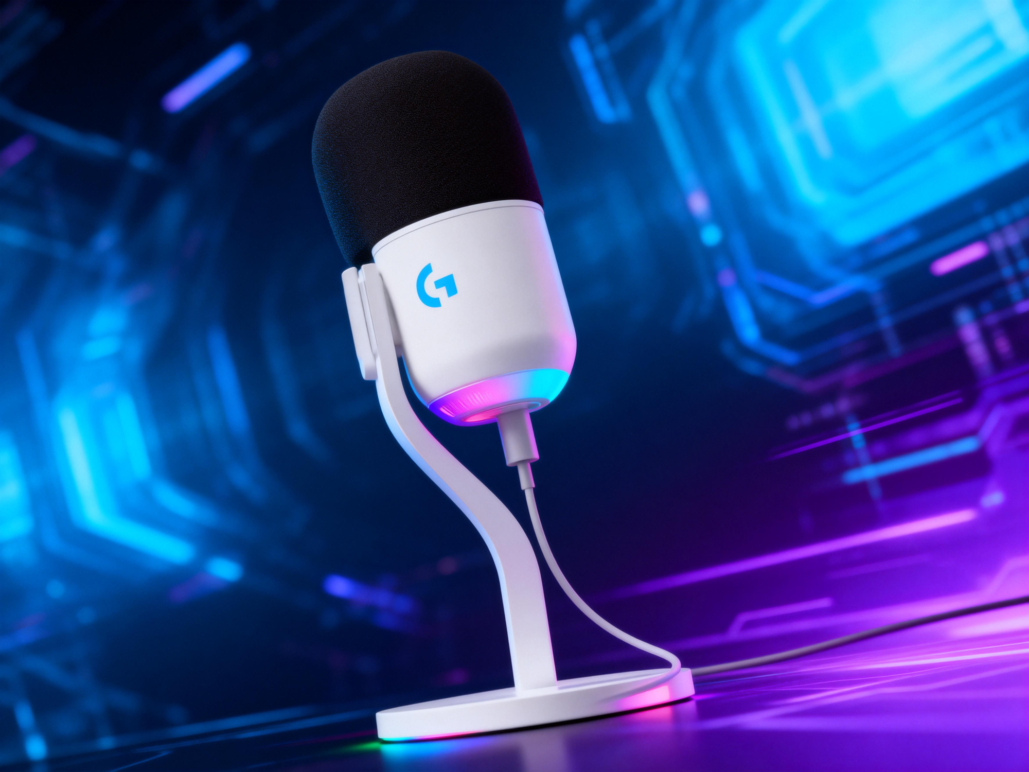 Игровой микрофон Logitech "Yeti GX", для стриминга, динамический, с подсветкой