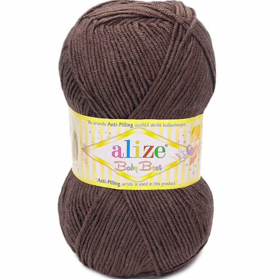 Пряжа Alize BABY BEST 534 какао (5 мотков)