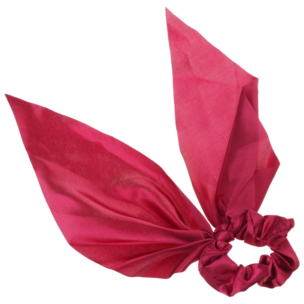 Кольцо для волос атласное однотонное с заячьими ушками, кольцо для толстой кишки, головной цветок-большой красный