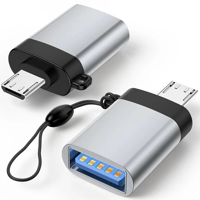 Адаптер Micro USB 3.0 OTG, серебристый, 1 PCS