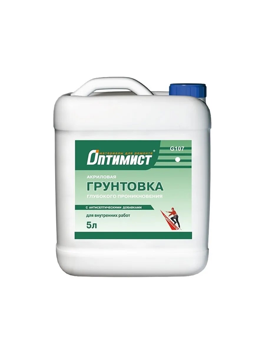Грунтовка Оптимист G107, пропиточная, для внутренних работ, 5 л