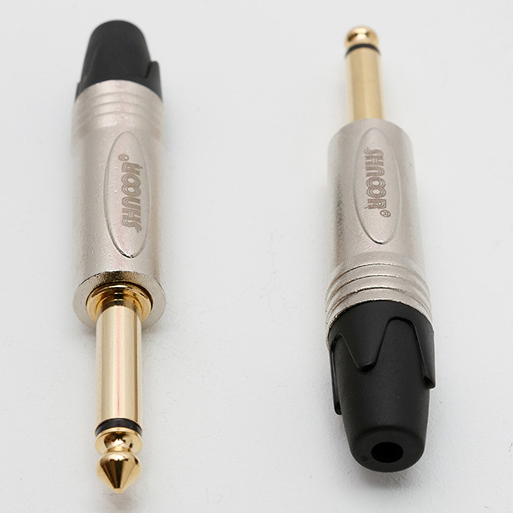 Разъем на кабель SHNOOR SP2-G-S, металлический корпус, позолоченные контакты