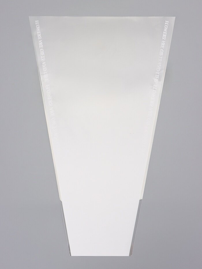Пакет конус для цветов, «Переход», 30+9.5×45 см, белый
