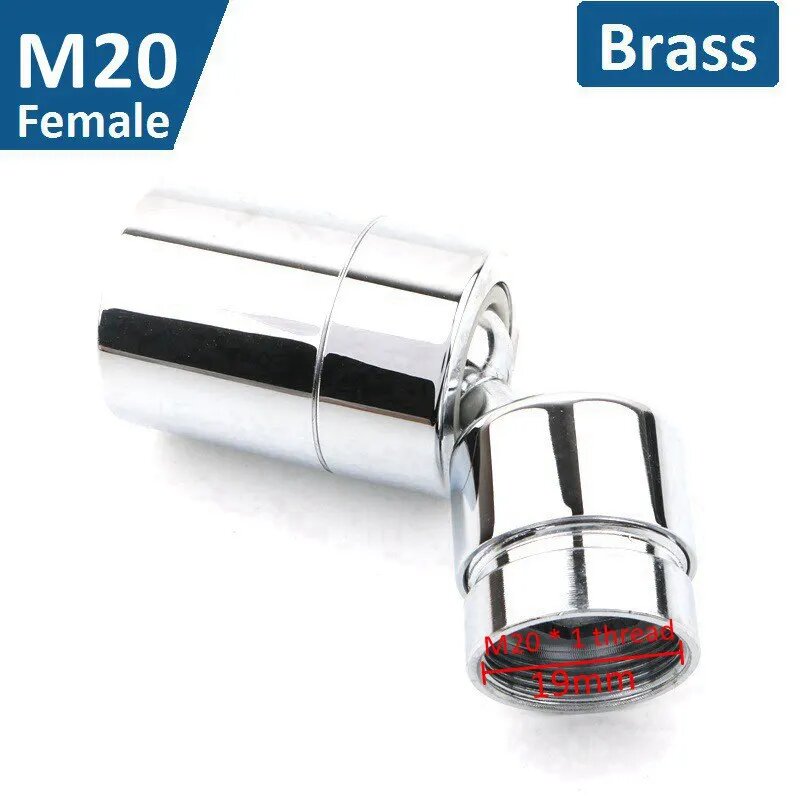 Хромированный аэратор для смесителя M16, M18, M20, M22, M24, 1/2, 3/4 Female-M20