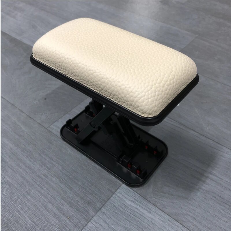 Автомобильный подлокотник, регулируемая подушка подлокотника, регулируемая высота, Beige leather