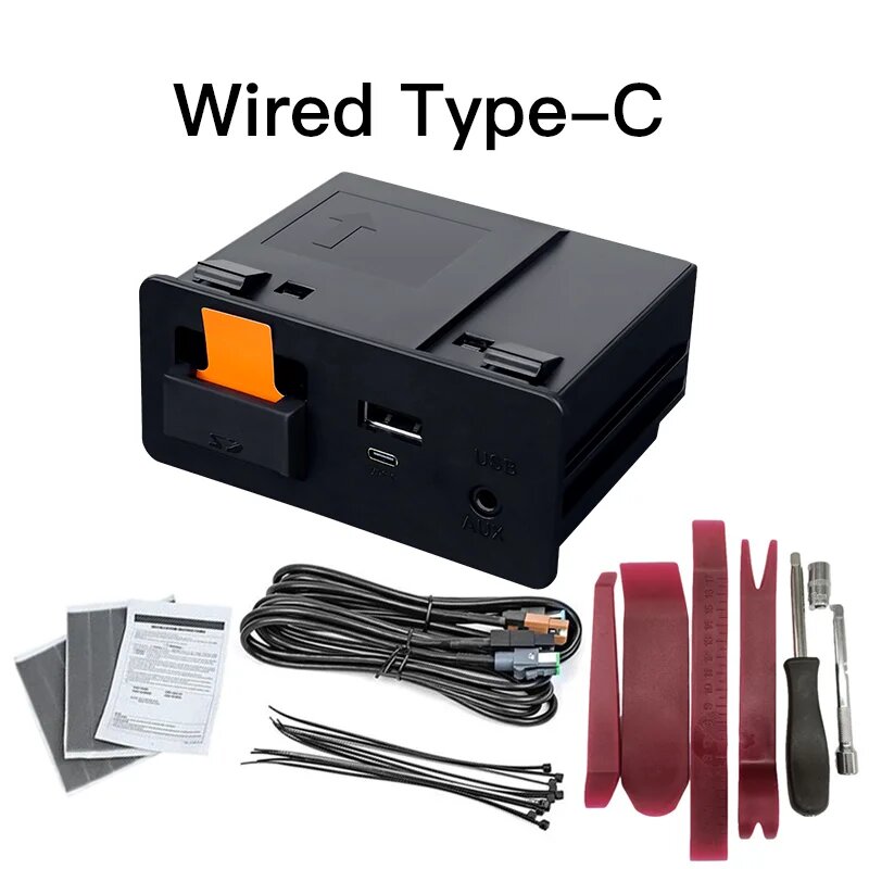 CARABC TYPE-C проводной CarPlay Android Auto OEM модернизированный USB-концентратор для Mazda 2 3 6 CX3 CX5 CX8 CX9 MX5 Miata Demio TK78669U0C комплект Wired TYPE-C-Tools