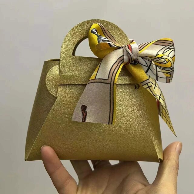Желтые мини-сумочки Gold 5 шт