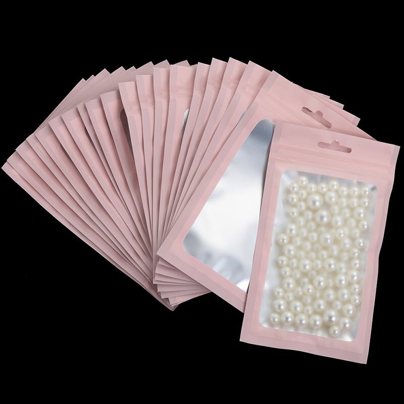 Zip-lock пакет с прозрачный окошком , Упаковочные пакеты для хранения ювелирных изделий,6х10 см,20 шт