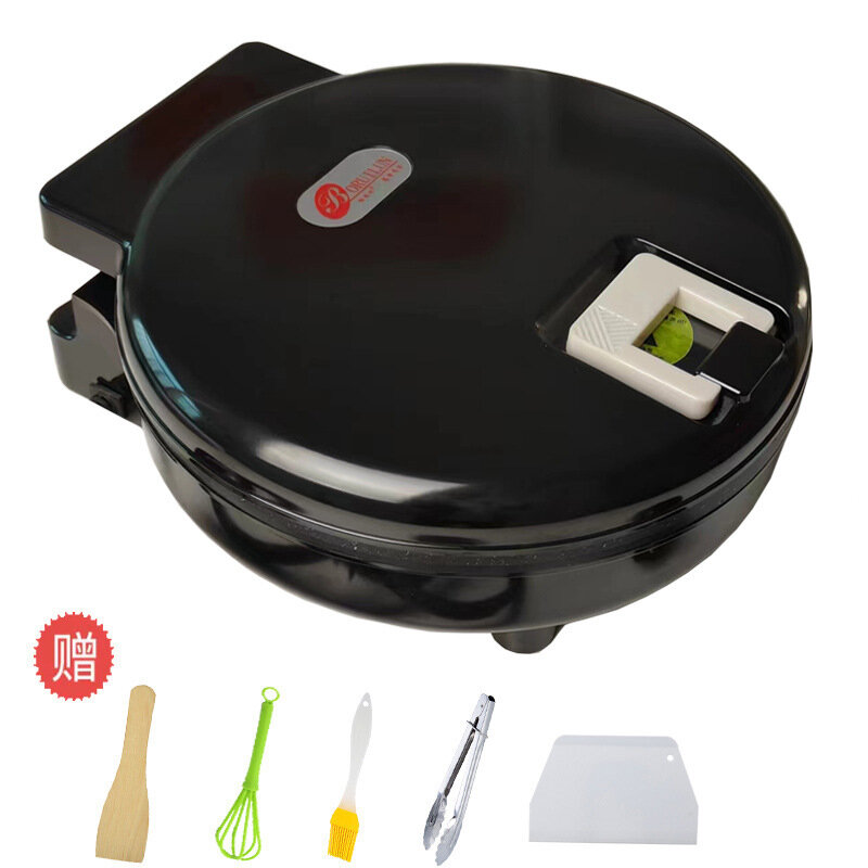 Электрическая блинница для домашнего использования, с двусторонним нагревом, увеличенной и углубленной формой для блинов, многофункциональная машина для приготовления блинов, машина для тонких блинов и выпечки, сковорода для жарки и выпечки.