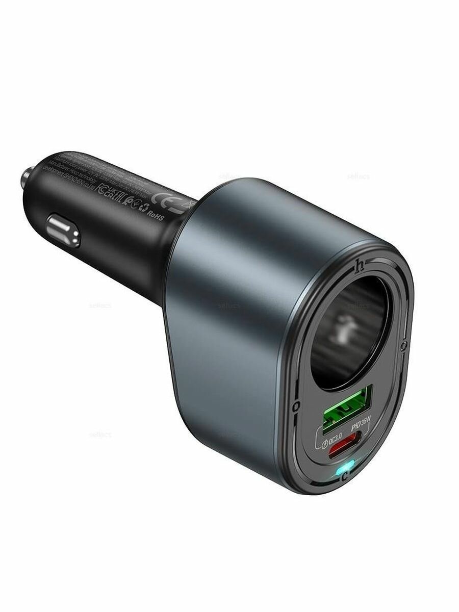 Автомобильное зарядное устройство Hoco Z56, PD35W, QC3.0, черный