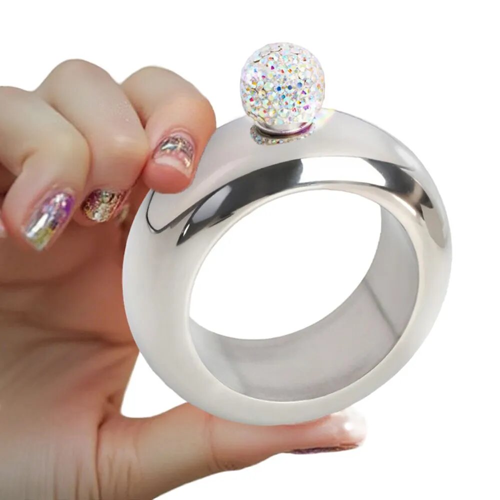 Фляга, серебристый