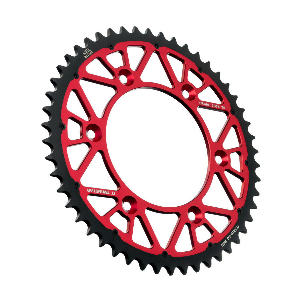 Звезда ведомая алюминиевая/стальная JTX210 50RED