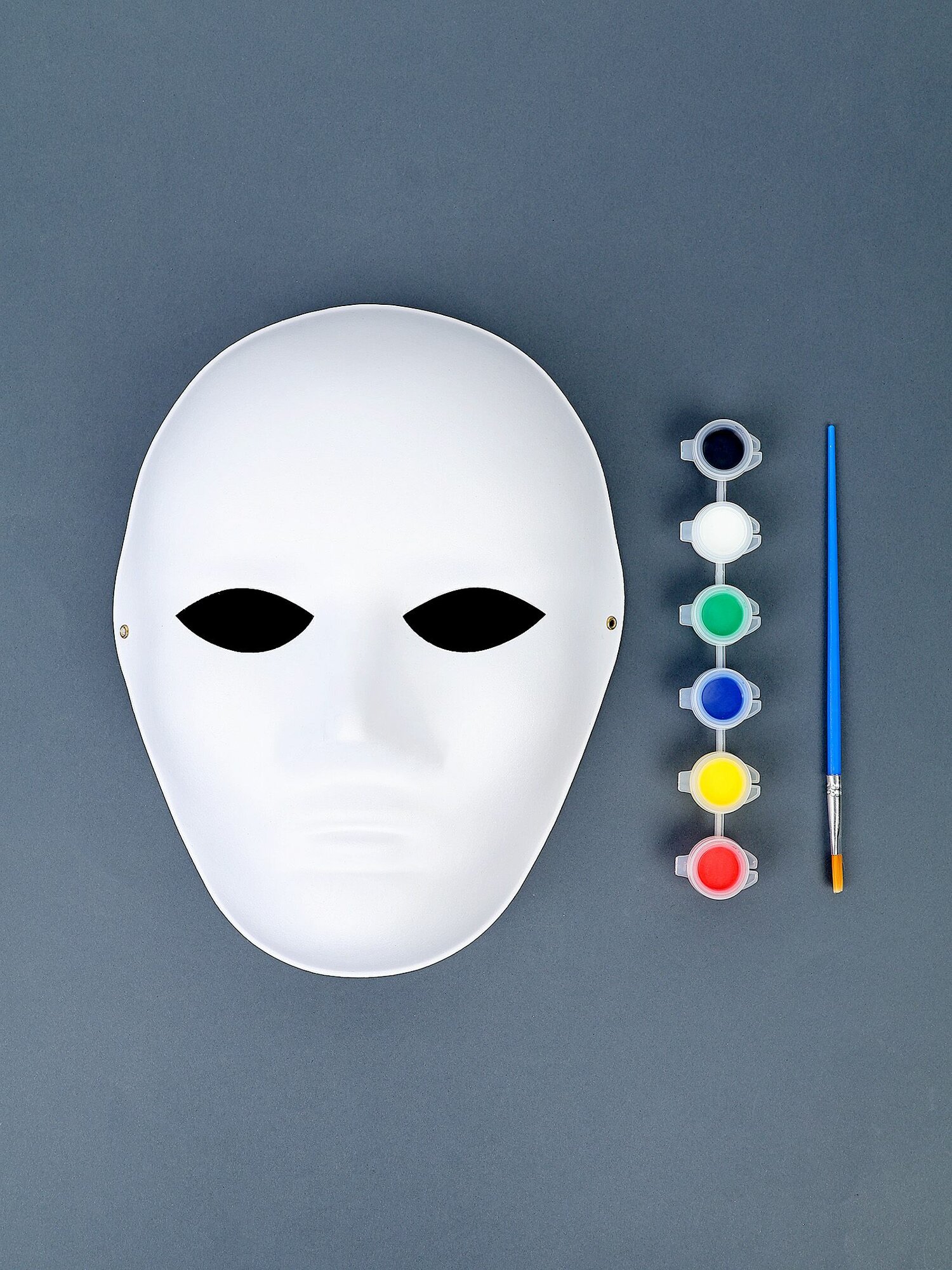 Набор масок под роспись 2 шт. Коломбина , с красками