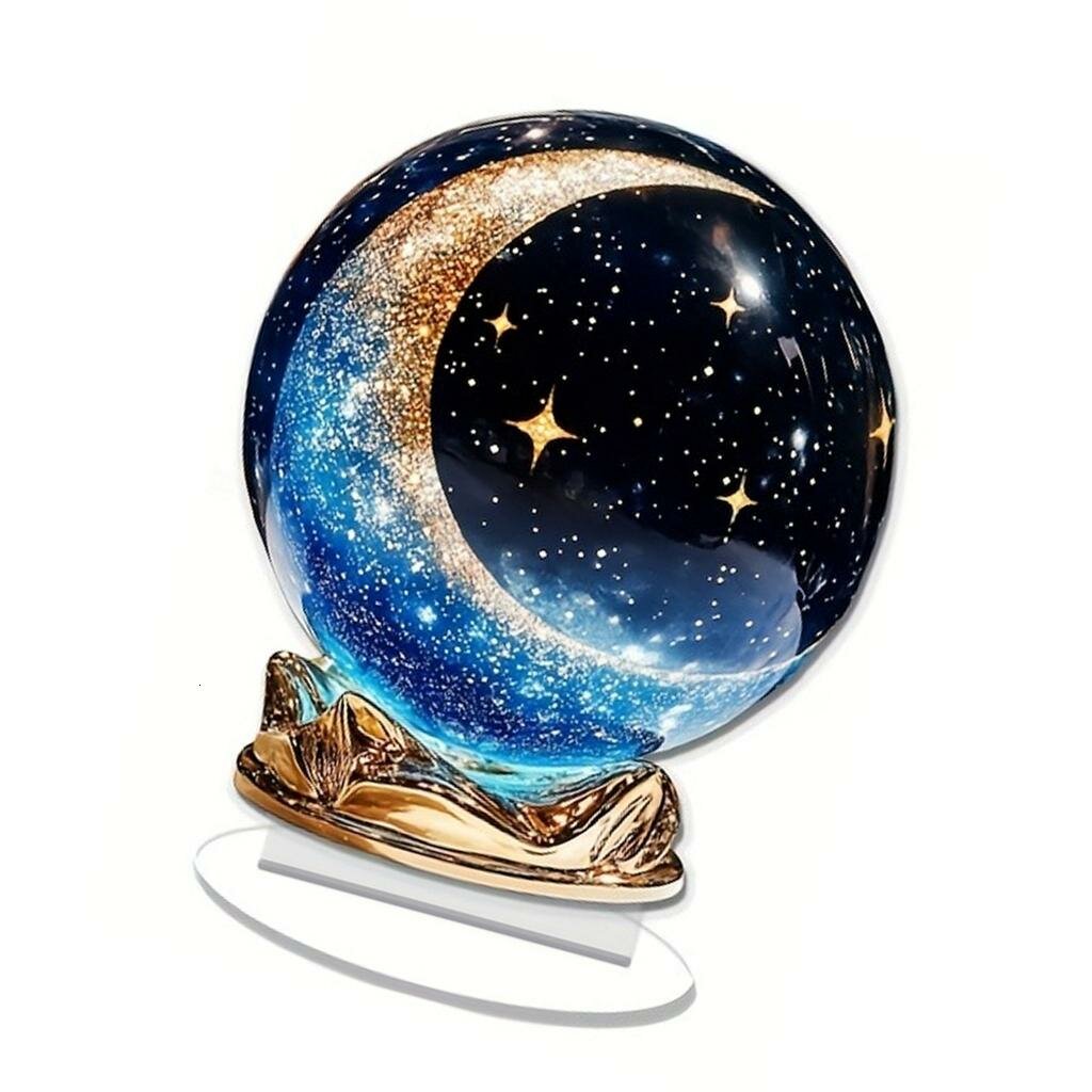 Акриловый шар с лунами и звёздами, SCB152