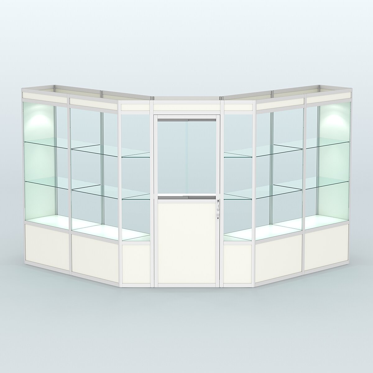 Павильон из профиля угловой №7а (9 кв. м), Белый