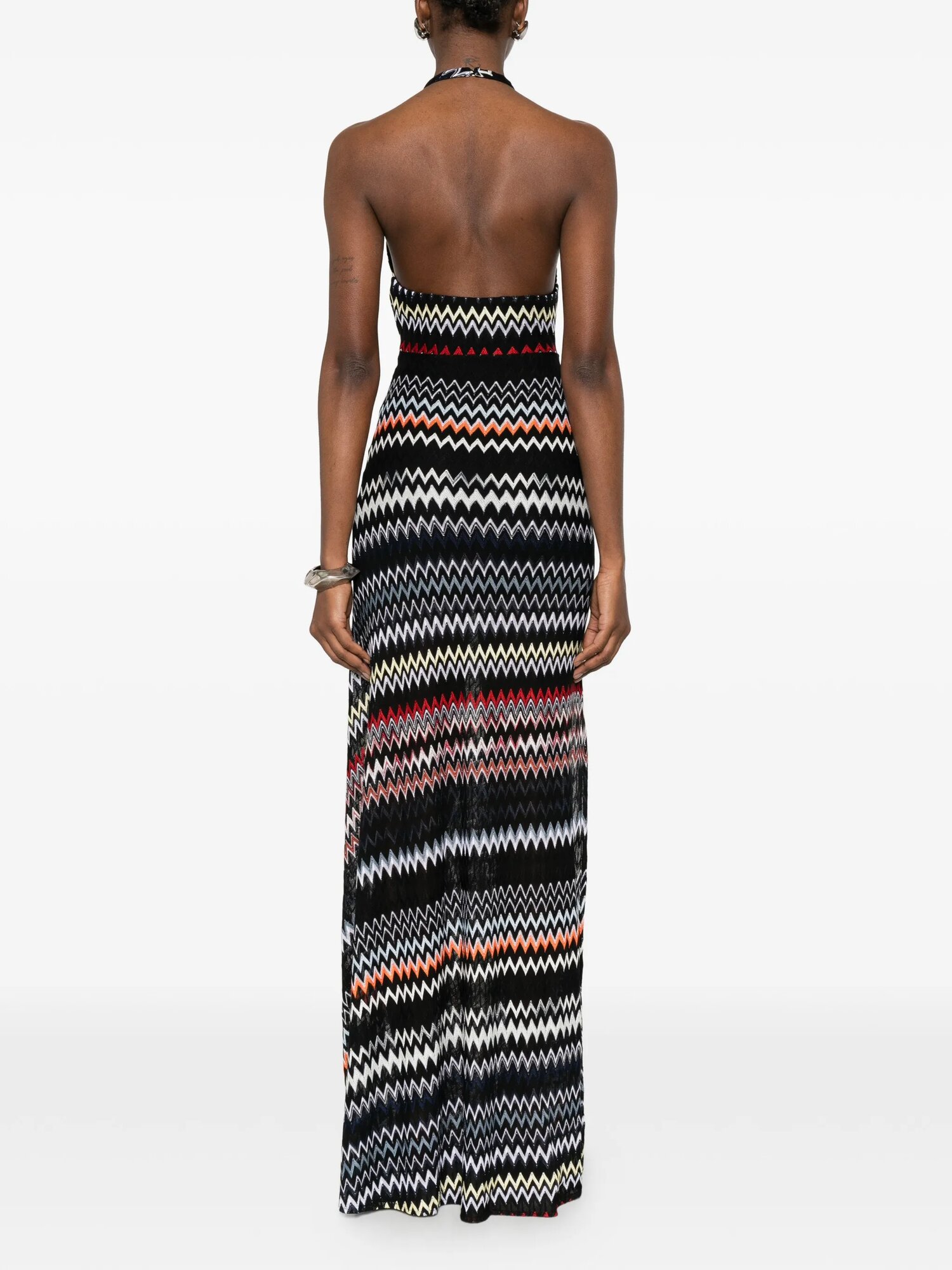 Платье Missoni Chevron-pattern mini dress, размер 42, black/black — фото 1