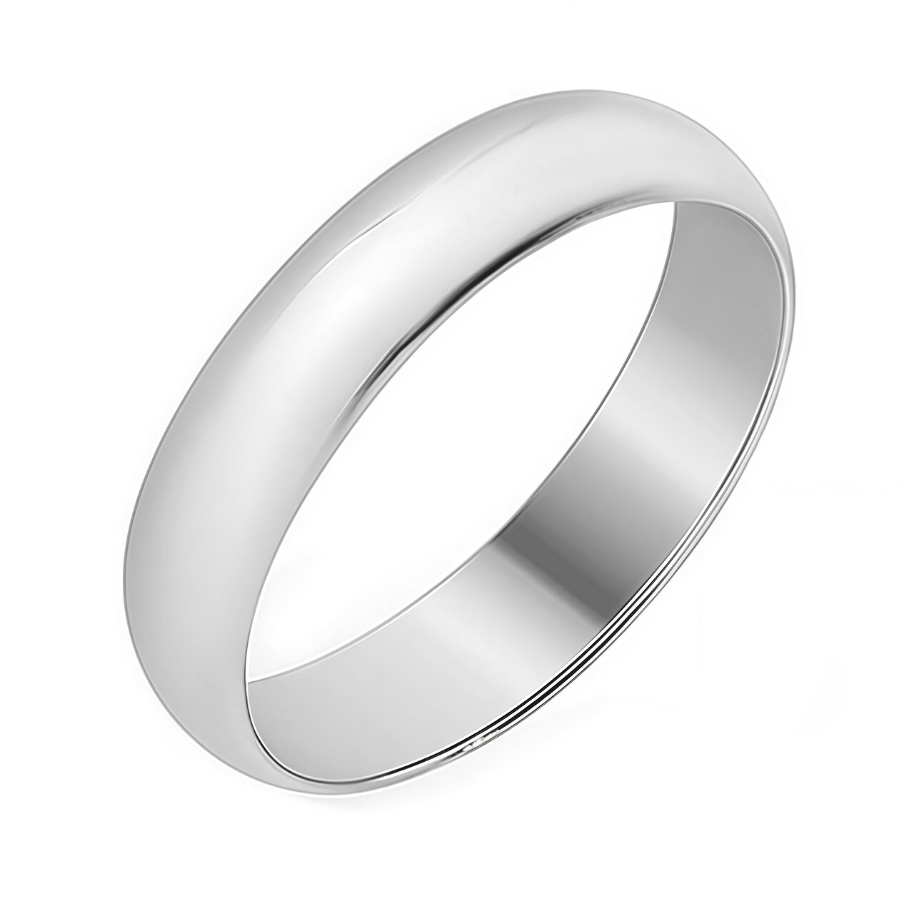 Кольцо обручальное, серебро, 925 проба, родирование