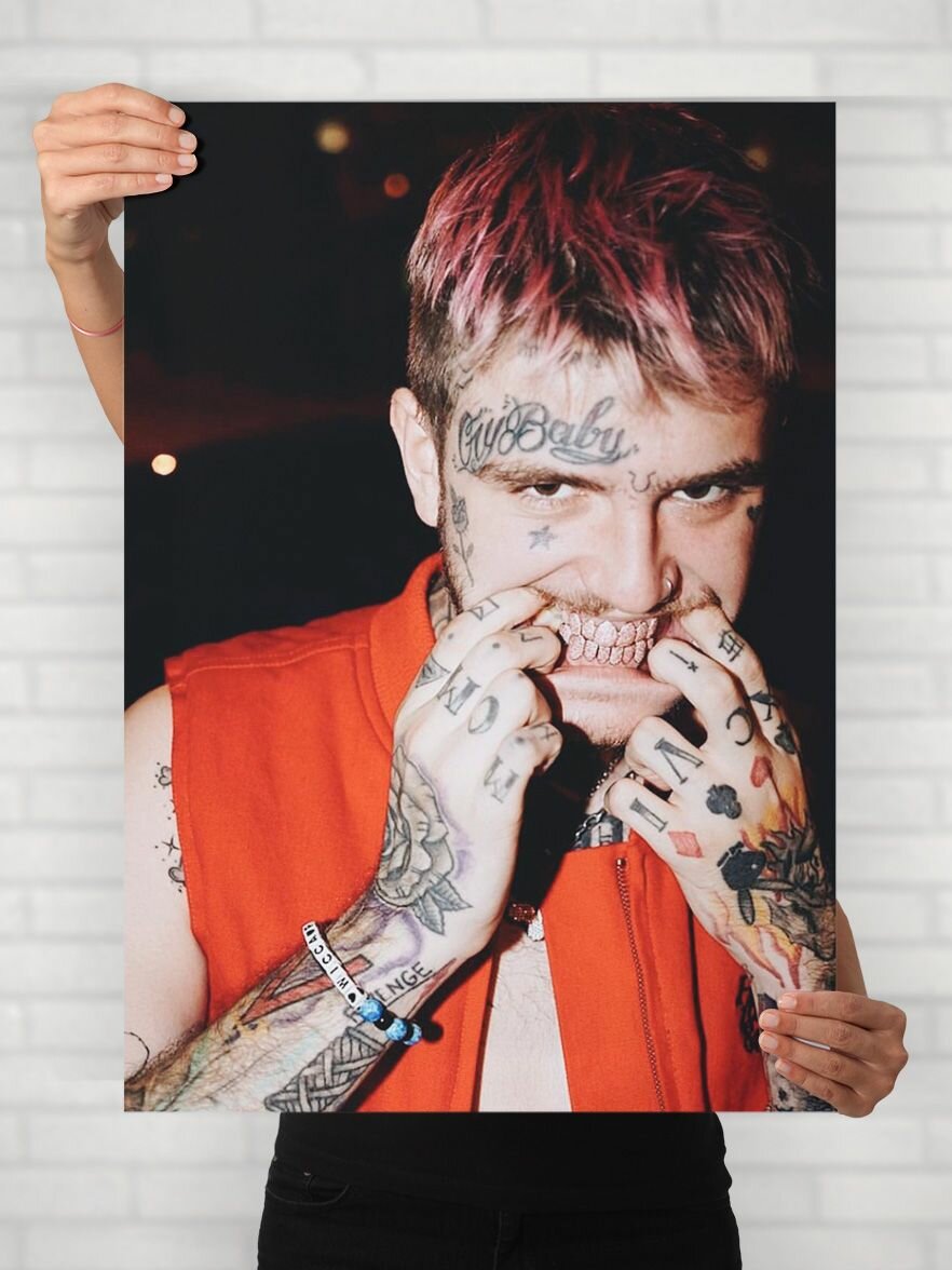 Плакат на стену для интерьера Lil Peep (Лил Пип 91) - Постер по музыке и артисту формата A1 (61x84 см)