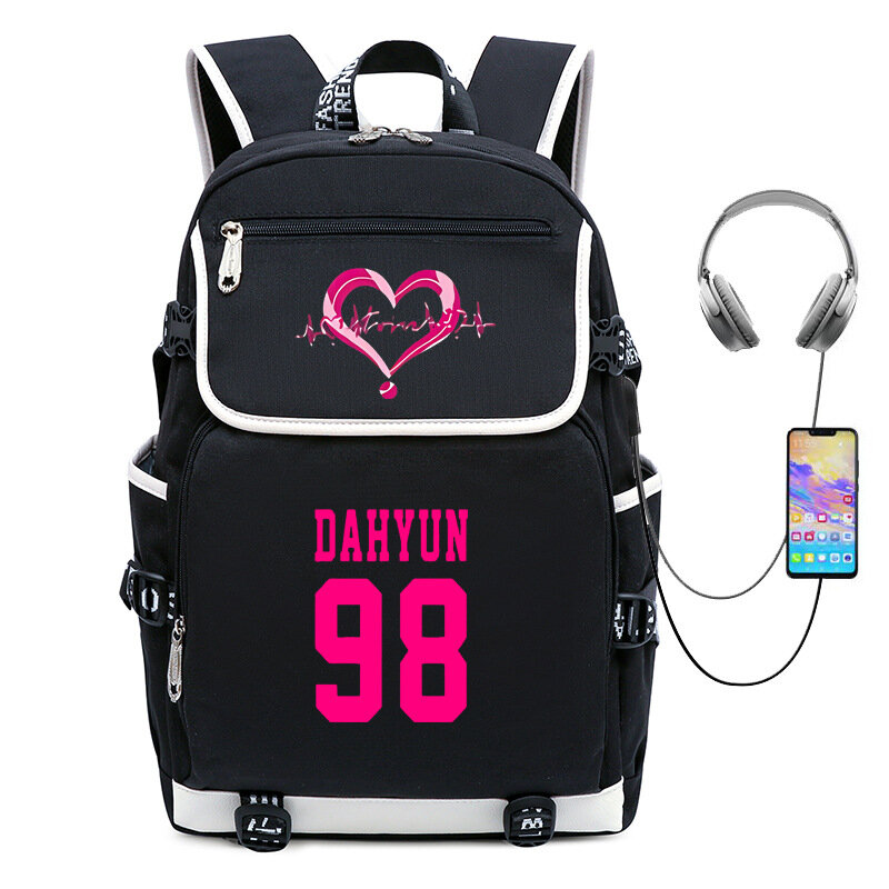 Дважды 4-Й мировой ТУР Ⅲ Рюкзак с концертным принтом, большая вместительная школьная USB-сумка для школьников с USB-портом