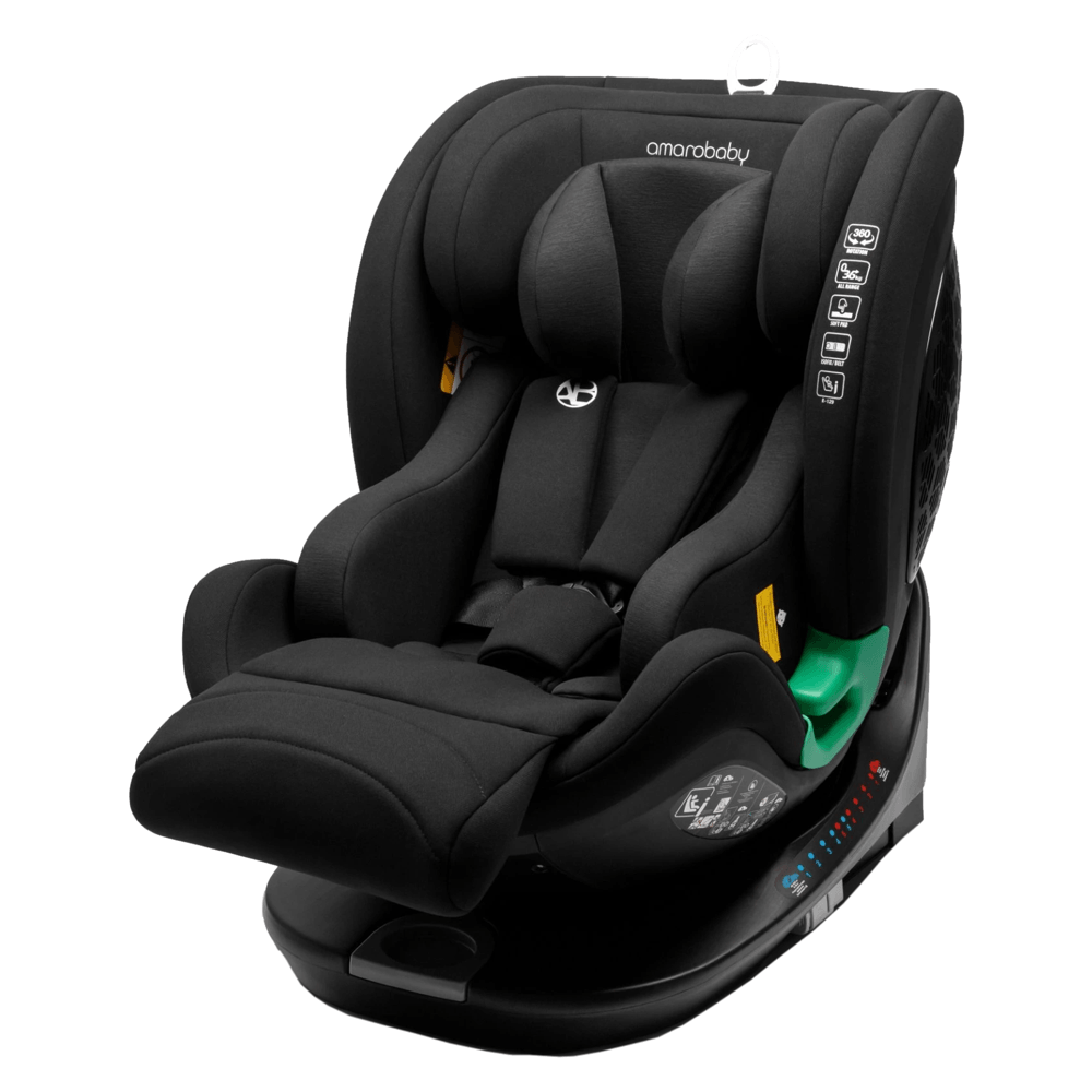 Amarobaby Triumph i-Size, автокресло с рождения до 12 лет гр.0-1-2-3 (0-36 кг), цвет Black