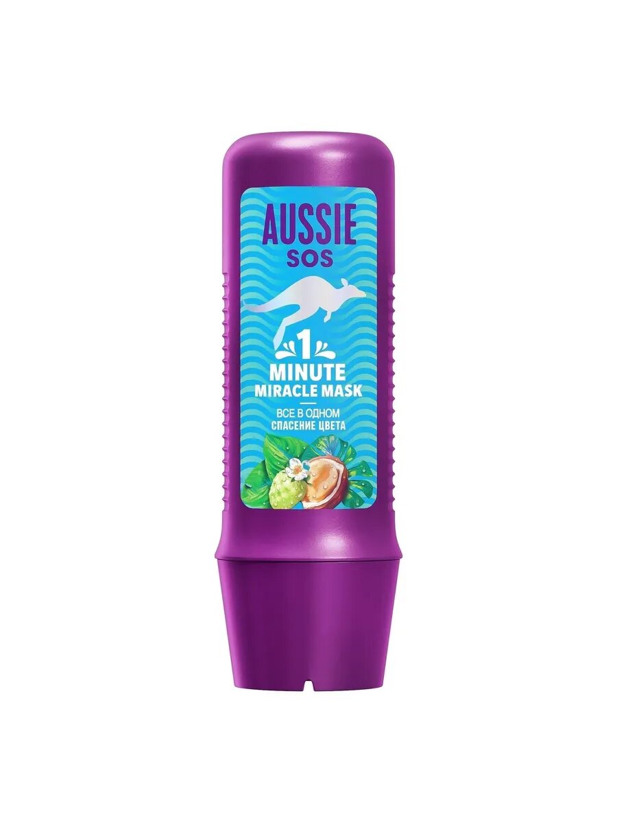 Маска Aussie Sos 1 Minute Все в одном Cпасение цвета 225 мл
