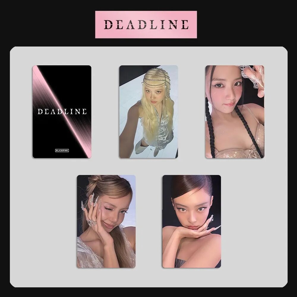 Карточки BLACKPINK DEADLINE Фотокарточки BP LISA ROSE JENNIE k-pop карточки коллекционные 5.4*8.6cm 4 шт