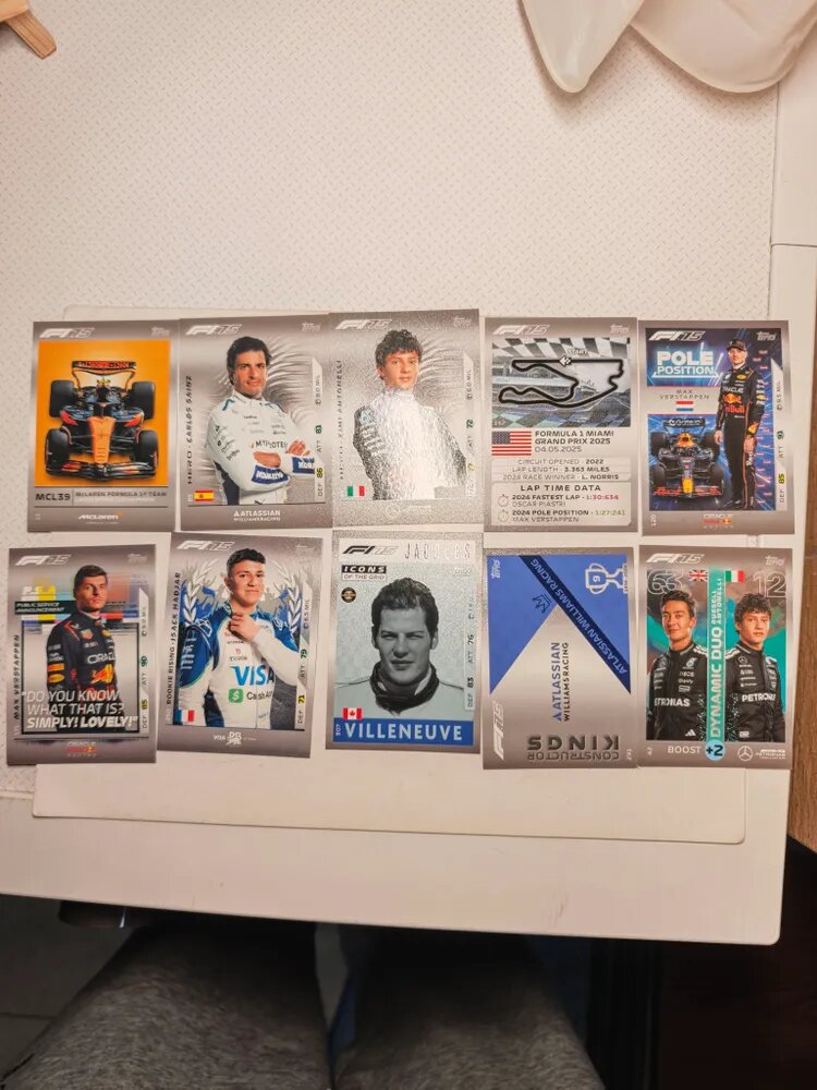 Набор стандартных коллекционных карточек Topps 2025 Tubro Attax F1
