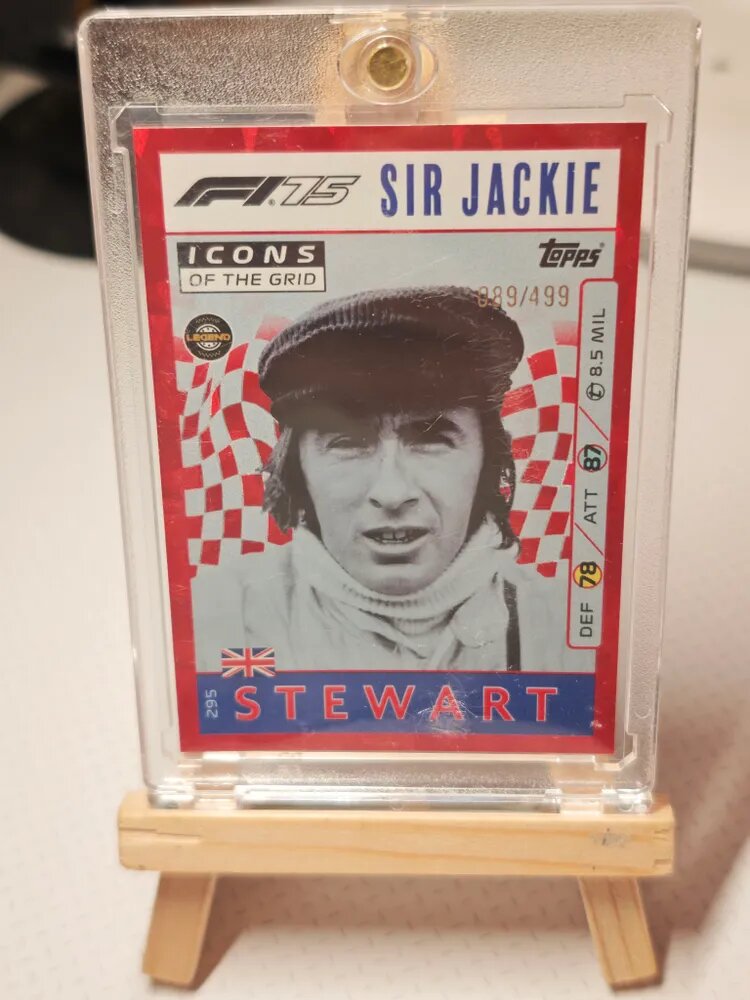 Коллекционные карточки Topps F1 Racing, красные карточки Trubo Attax с серийными номерами STEWART 089/499.