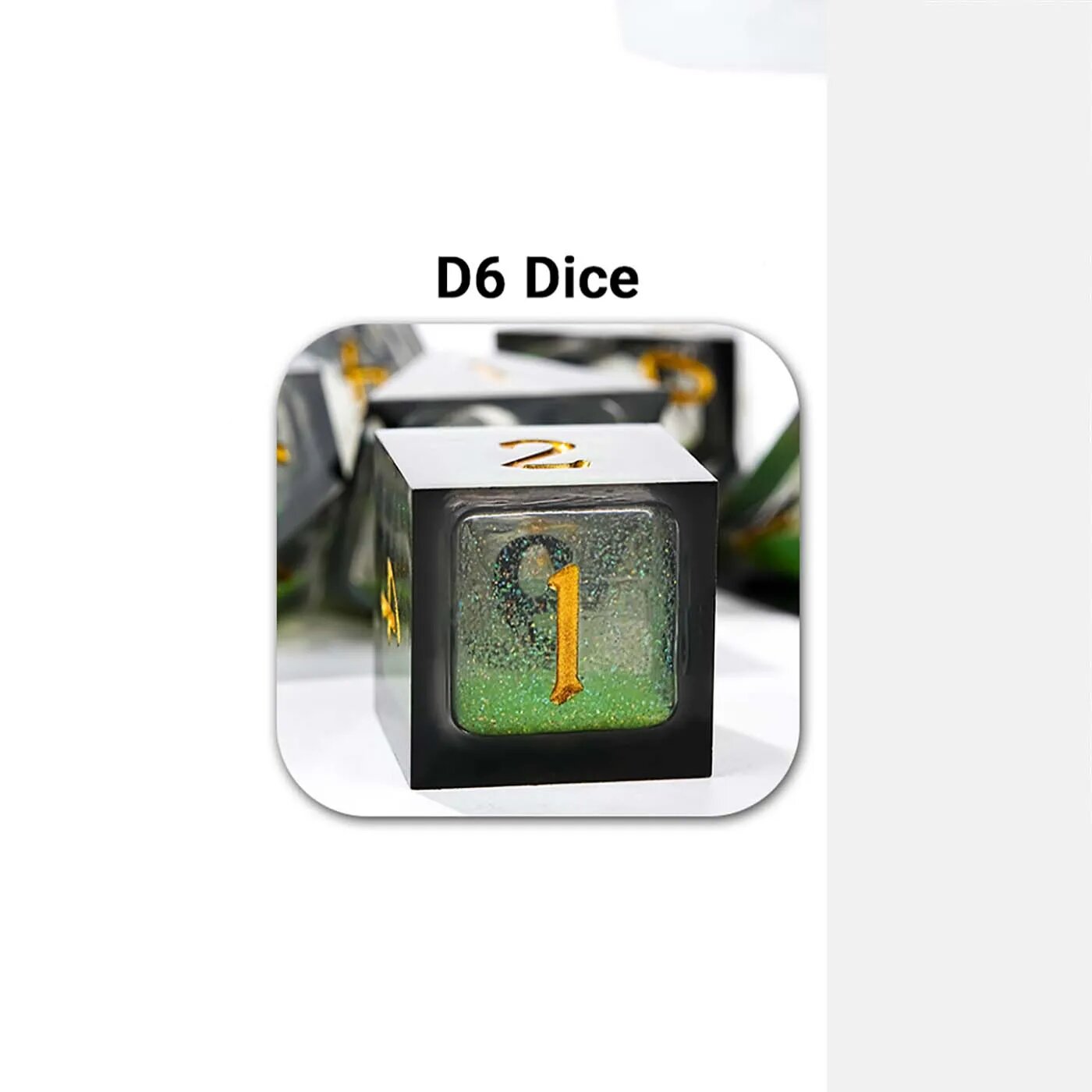 Кубик D6 из смолы, Цвет: 1pcs D6