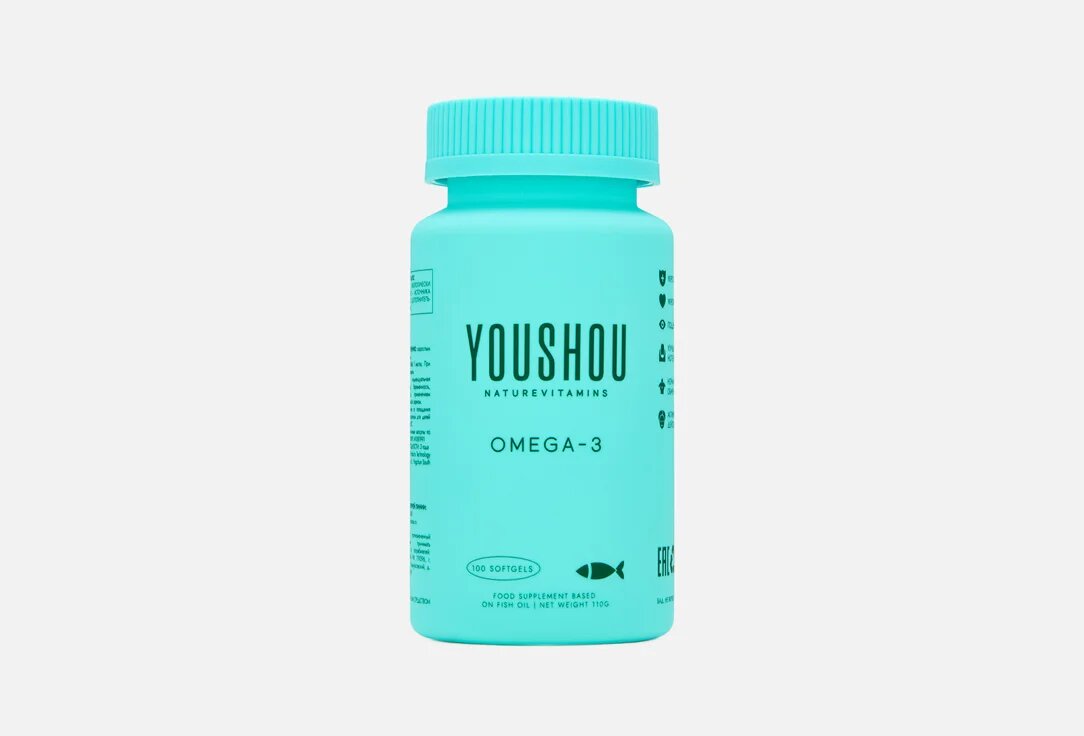 YOUSHOU из анчоусов 1400 мг в капсулах омега-3 100 шт