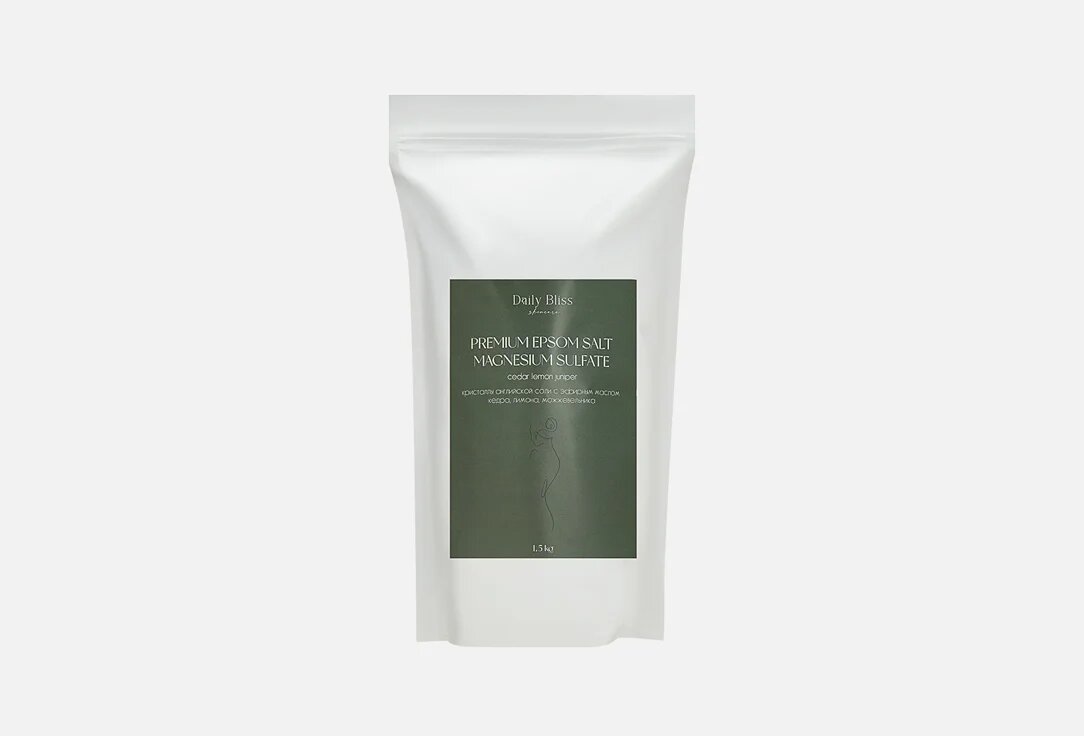Daily Bliss skincare Premium Epsom Salt, Cedar & lemon & juniper Соль для ванны 1500 г