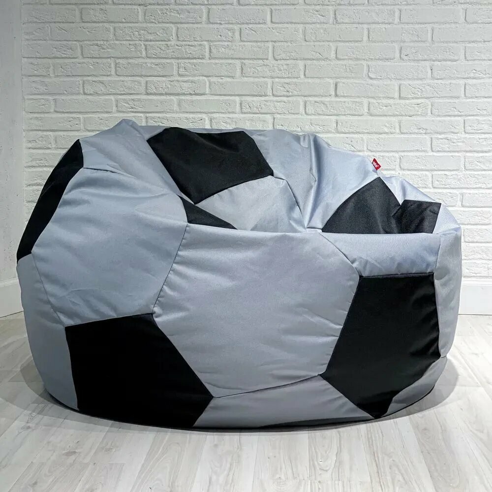 Myakish Кресло-мешок Мяч, Нейлон, Оксфорд 600, Размер XXXL, серый, черный