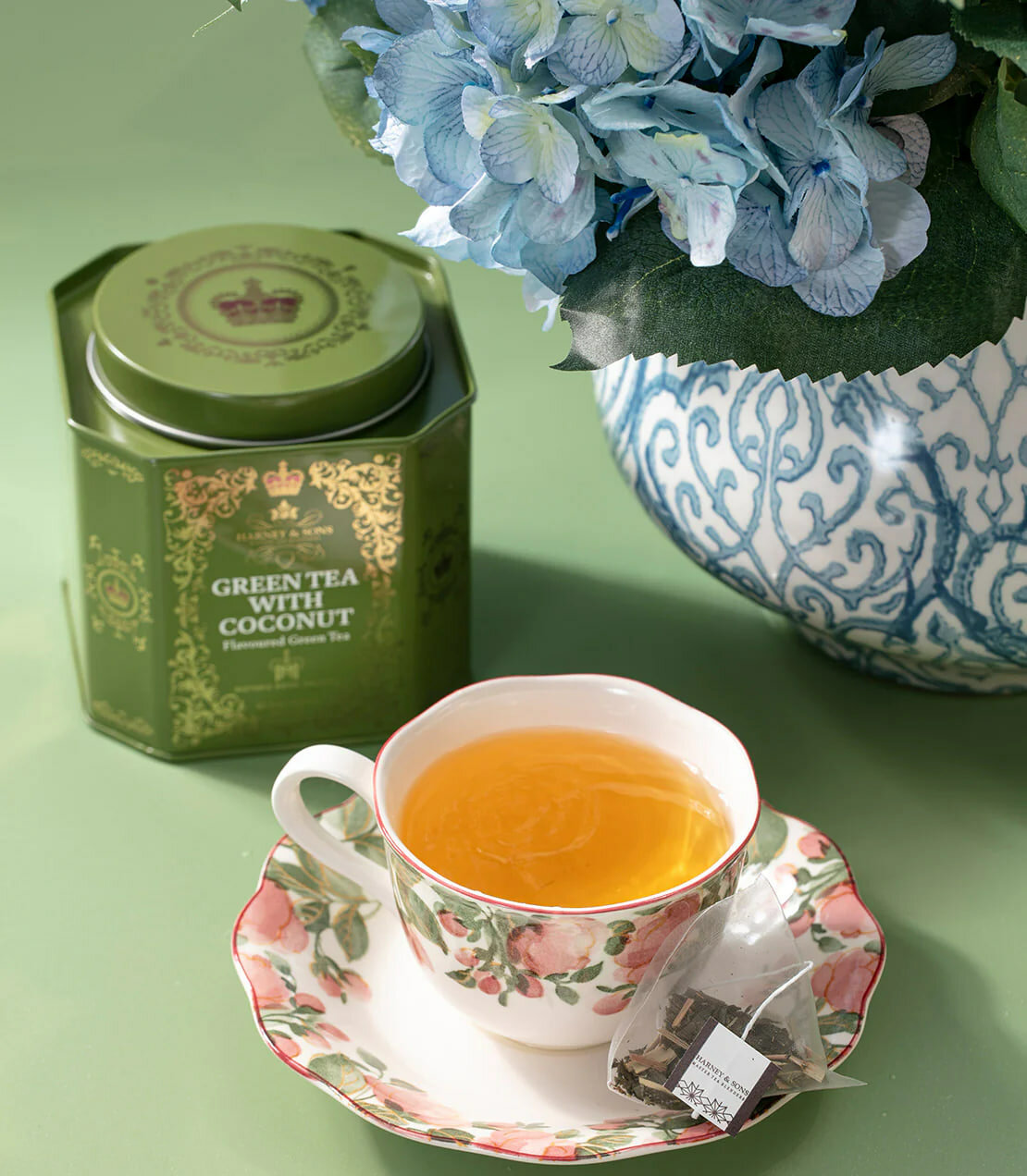 Harney & Sons Зеленый чай с кокосом в пакетиках Green Tea with Coconut 30шт