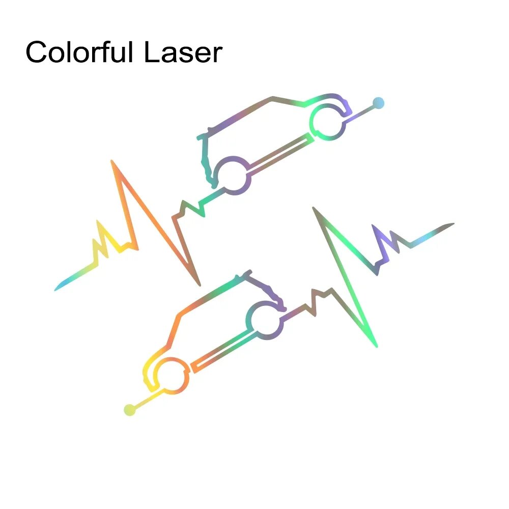 Виниловая Наклейка На Окно MINI Cooper S One JCW Heartbeat F56 F55 F60 R56 R60 F54, Colorful Laser