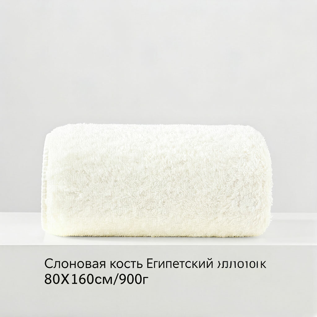 Полотенце банное 80×160 см, 900 г, 100% хлопок, светло-бежевое, плотное, антибактериальное, класс А