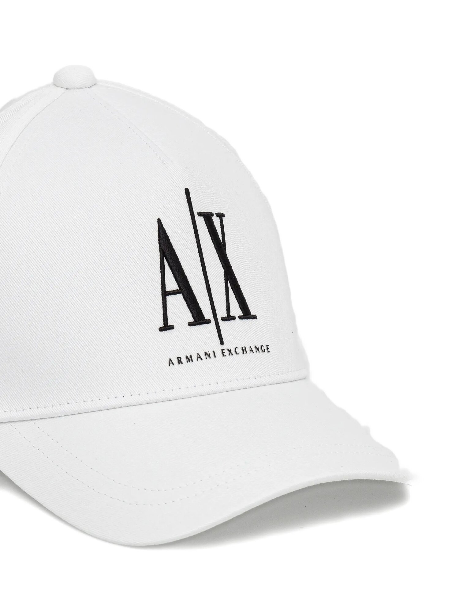 Шапка Armani Exchange Logo-embroidered baseball cap для девочек, размер OneSize, бежевый/белый — фото 1