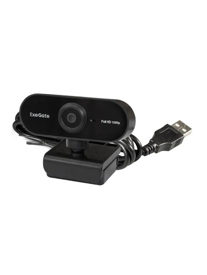 Веб-камера Exegate Stream C925 Full HD EX299089RUS черная, 2Мп, 1920х1080, 30fps, поддержка H.264, фиксированный фокус, 4-линзовый объектив, микрофон