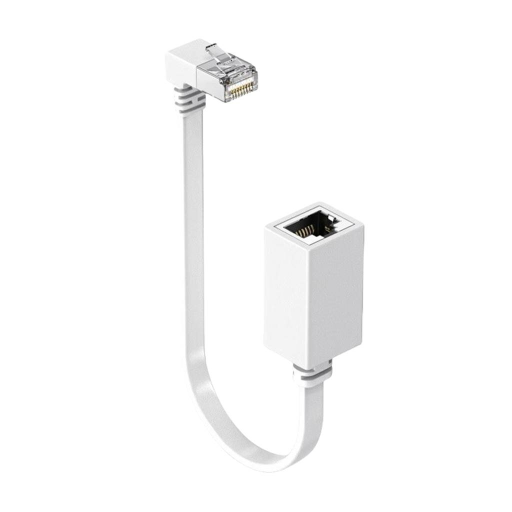 Удлинитель Ethernet 90° CAT7 RJ45 M-F, 15cm - W Наклониться
