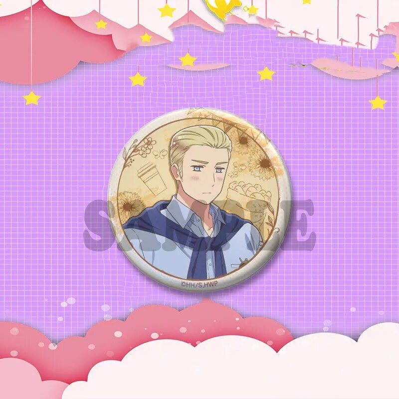 Булавка Hetalia The World Twinkle Франция Италия Англия Япония Темно-синий, 58mm(2.28in), Style 11