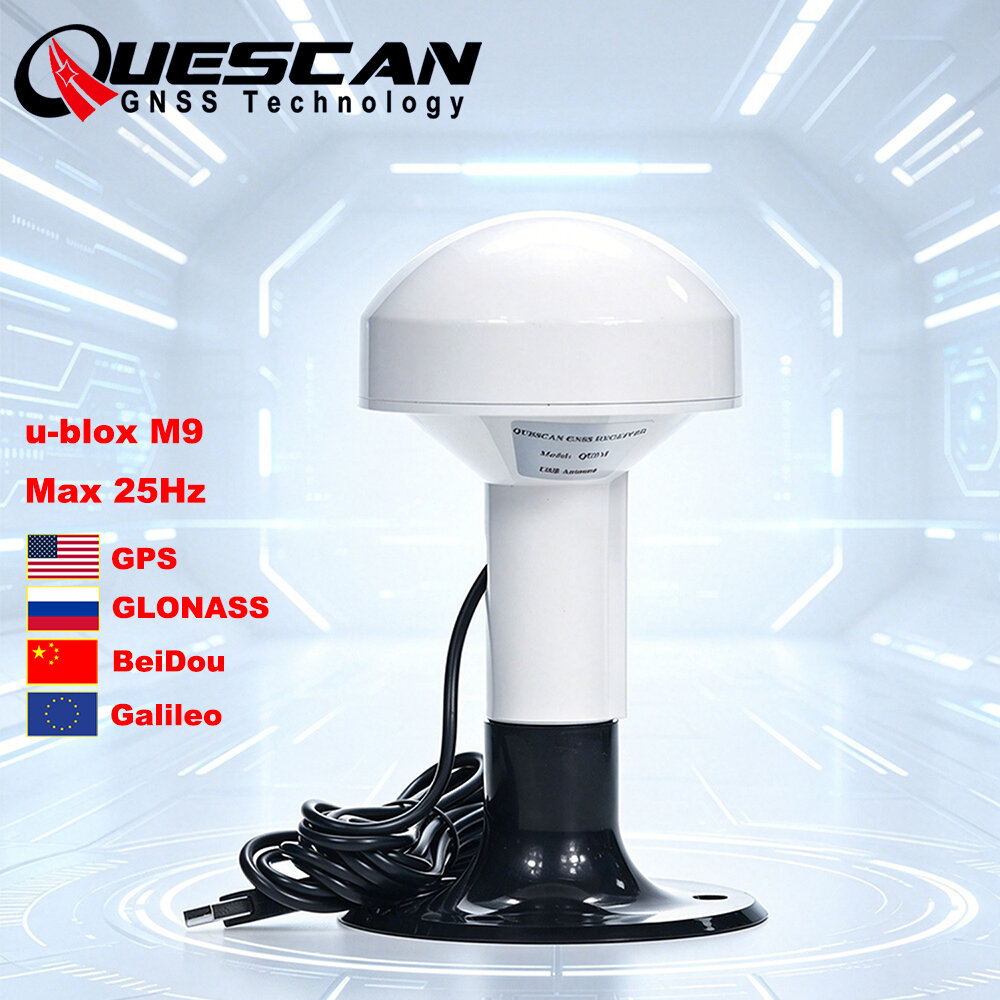 QUESCAN QU9M ublox9 USB GPS GNSS антенный приемник GPS ГЛОНАСС BeiDou Galileo Приемник u-blox M9 USB NMEA 0183 NMEA RTCM