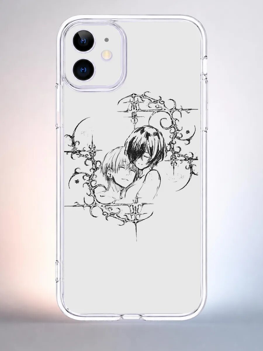 Чехол iPhone 11 Аниме объятия силиконовый прозрачный