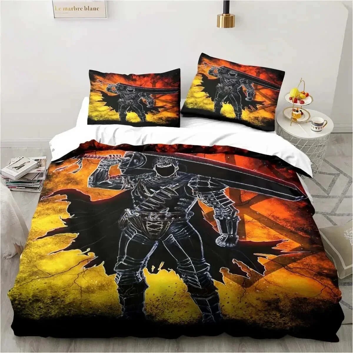 Комплект одеял «Berserk» (аниме), односпальный / двуспальный размер, для детей и подростков, полиэстер, домашний текстиль, декор по мотивам фильма