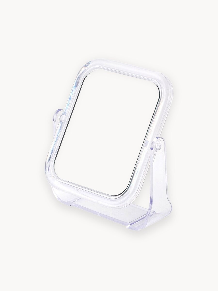 Зеркало косметическое, двустороннее, с 2-кратным увеличение, размер: 13х10 см .