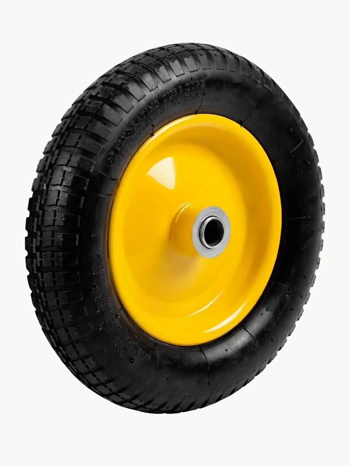 Колесо для тачки резиновое 3.25-8 с втулкой 25 мм, прочная шина, производство Россия