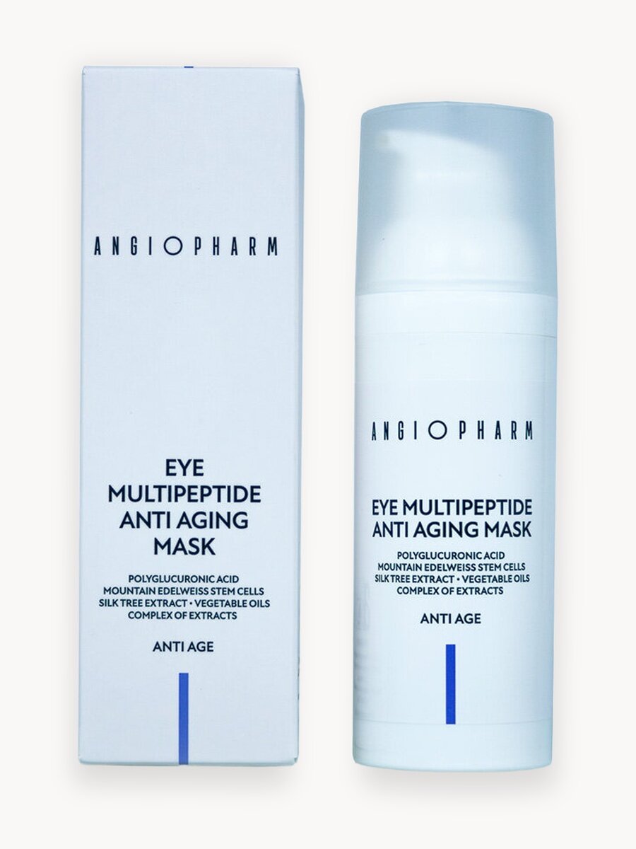 Angiopharm Eye Multipeptide Anti Aging Mask Мультипептидная омолаживающая маска для кожи вокруг глаз, 50 мл